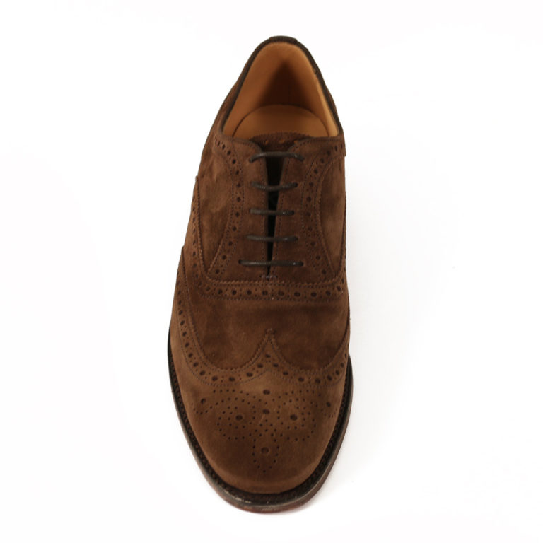 Cheaney Arthur III Brogue In Brown Plough Suede | Menswear Online