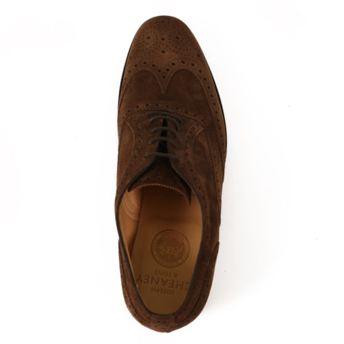 Cheaney Arthur III Brogue In Brown Plough Suede | Menswear Online