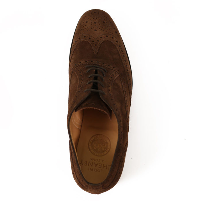 Cheaney Arthur III Brogue In Brown Plough Suede | Menswear Online