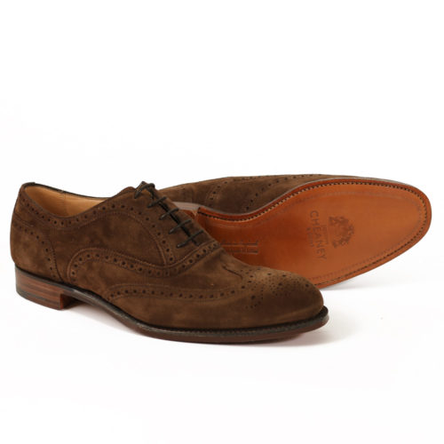 Cheaney Arthur III Brogue In Brown Plough Suede | Menswear Online
