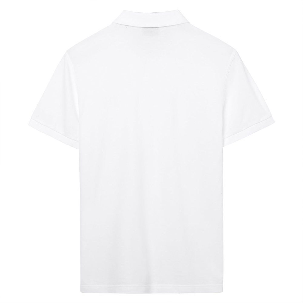 EMPORIO ARMANI WHITE PIQUE POLO SHIRT | Menswear Online