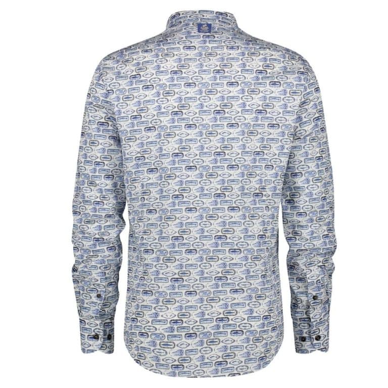 A FISH NAMED FRED HEAVY WOVEN BLUE JACKET | Menswear Online