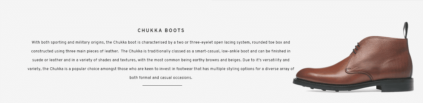 Cheaney Jackie III R Chukka Boot In Mahogany Grain Leather | Menswear ...