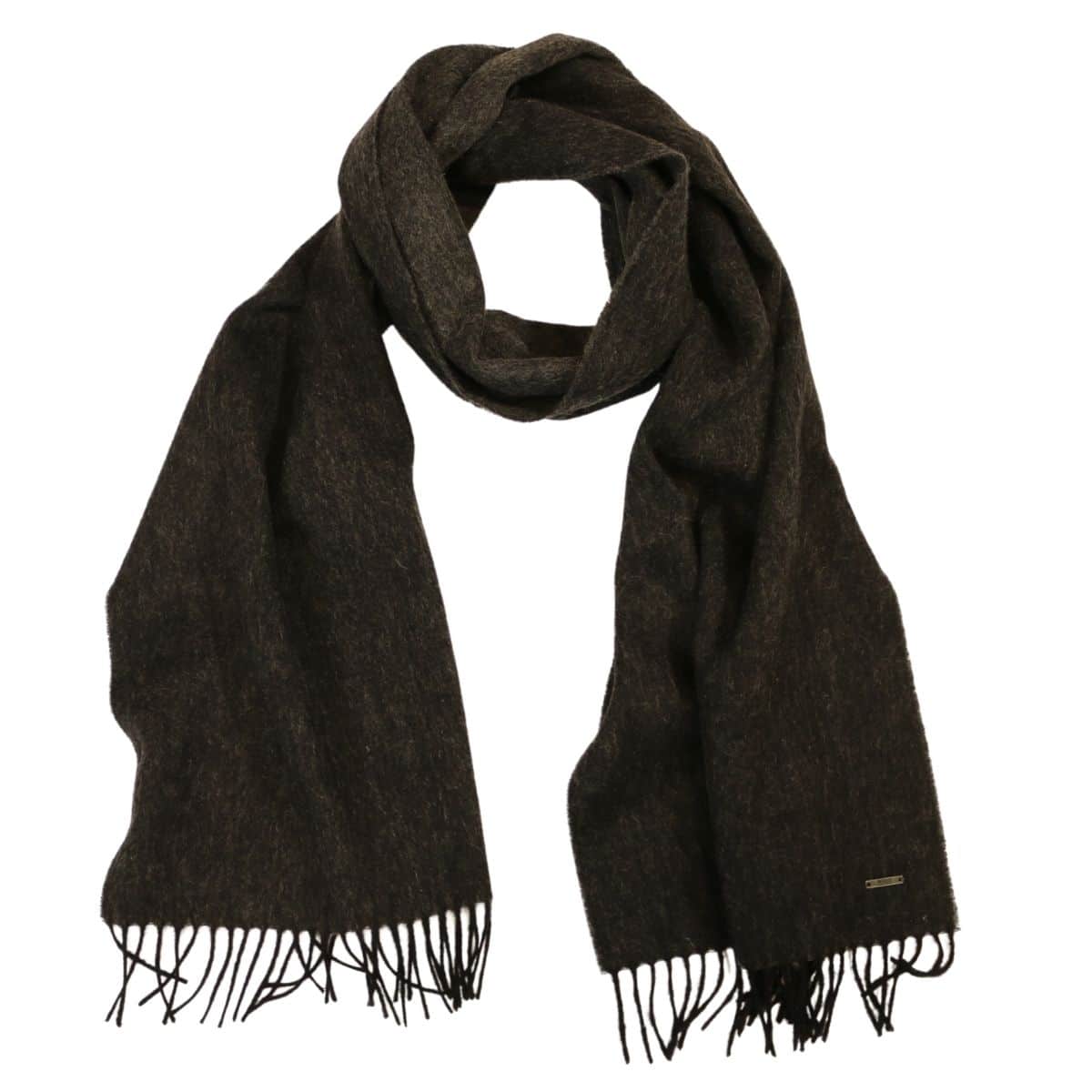 BOSS CHARCOAL WOOL SCARF | Menswear Online