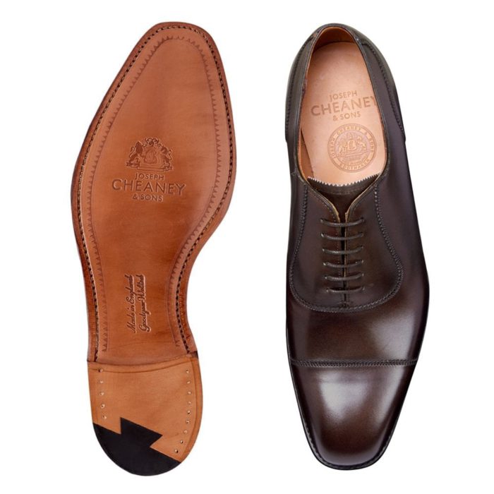 Cheaney Brackley Oxford In Burnished Mocha Calf Leather | Menswear Online