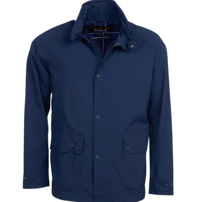 Barbour Sorrel Navy Waterproof Jacket | Menswear Online