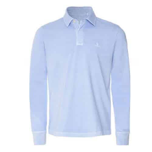 Gant Sun Faded Blue Long Sleeve Rugger | Menswear Online