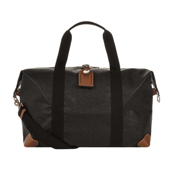 Mulberry Small Clipper Holdall- Black & Cognac Scotchgrain | Menswear ...