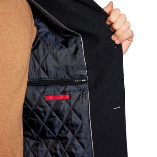 ROY ROBSON STAND UP COLLAR NAVY OVERCOAT | Menswear Online