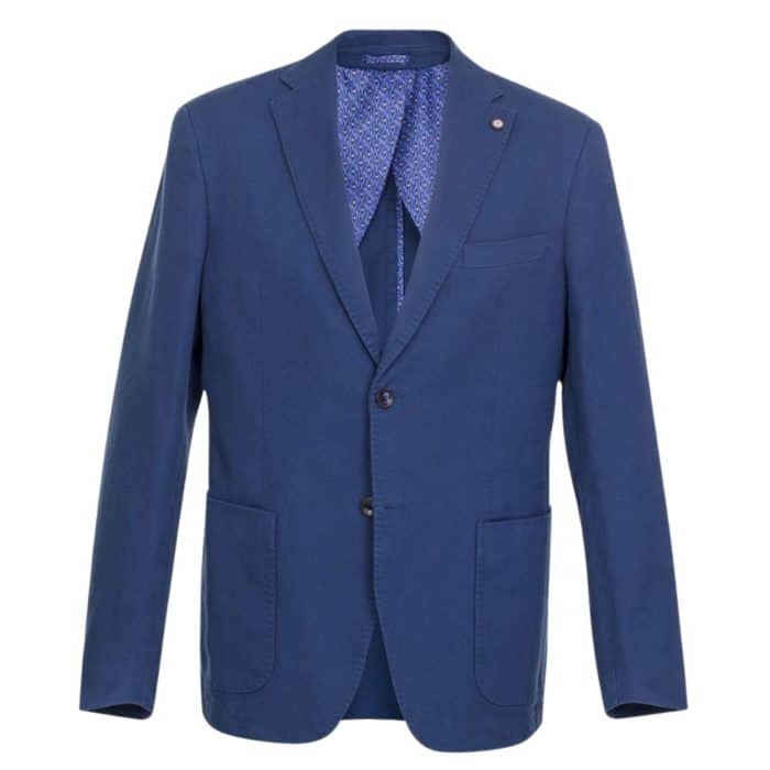 MAXIM B Blue HEAVY TWILL JACKET | Menswear Online
