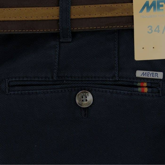 Meyer Rio Cotton Navy Chinos | Menswear Online