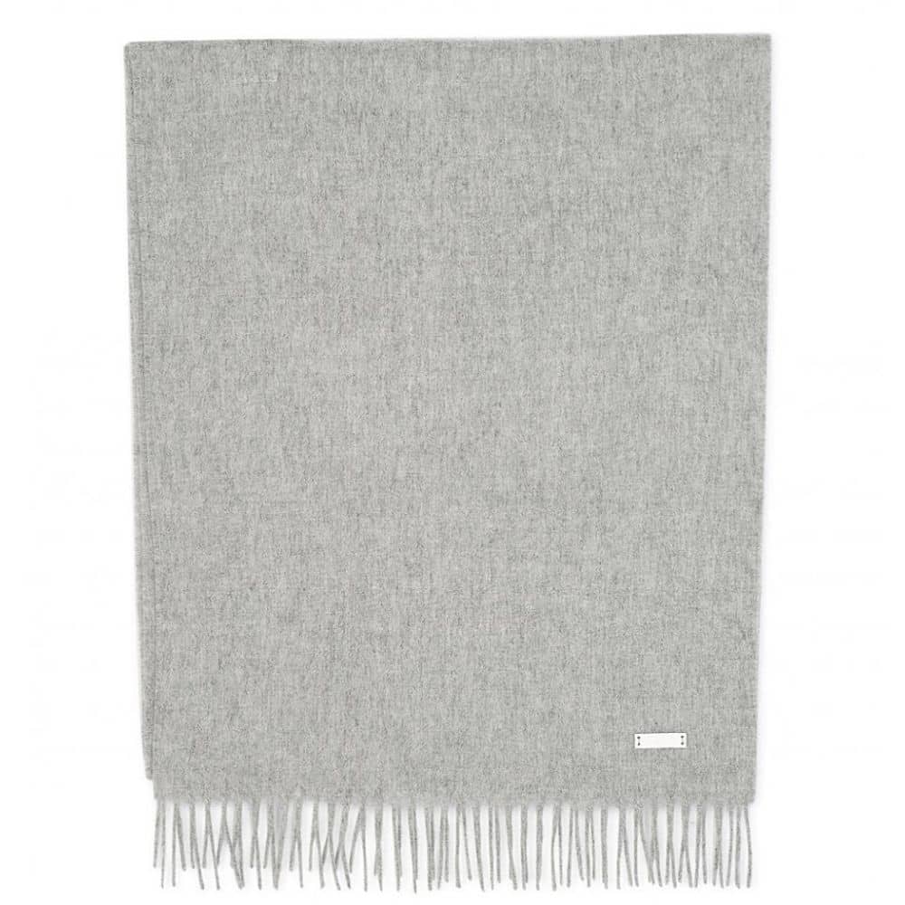 BOSS HEROSO GREY WOOL SCARF | Menswear Online