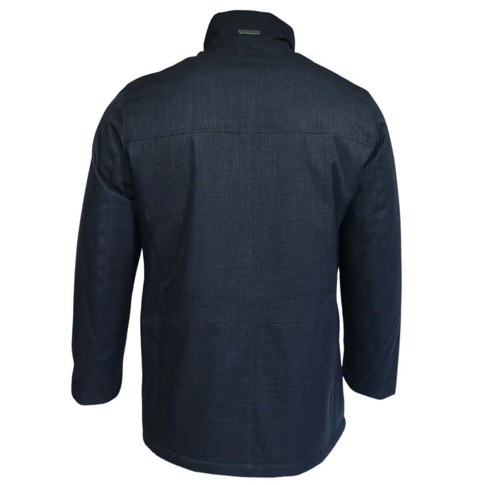 BUGATTI 3/4 LENGTH WATER REPELLENT NAVY COAT | Menswear Online