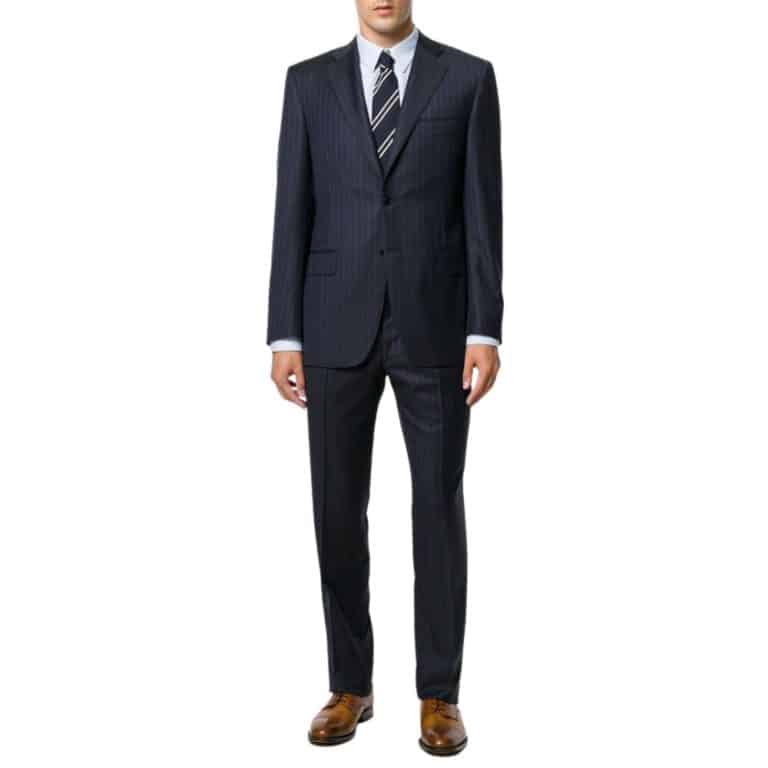 CANALI NAVY CLASSIC PIN STRIPE SUIT | Menswear Online