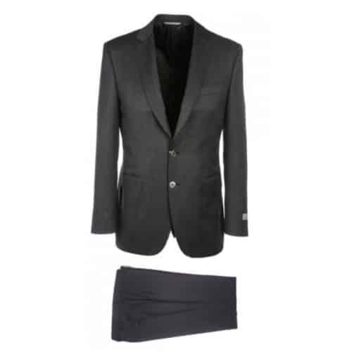 CANALI CHARCOAL WOOL PINHEAD SUIT | Menswear Online