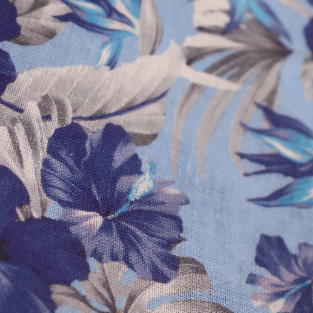 Amanda Christensen Tropical Flower Pocket Square - Blue | Menswear Online
