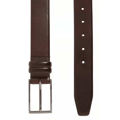 BOSS CARMELLO BROWN LEATHER BELT | Menswear Online