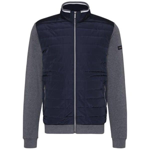 BUGATTI KNITTED Navy HYBRID JACKET | Menswear Online
