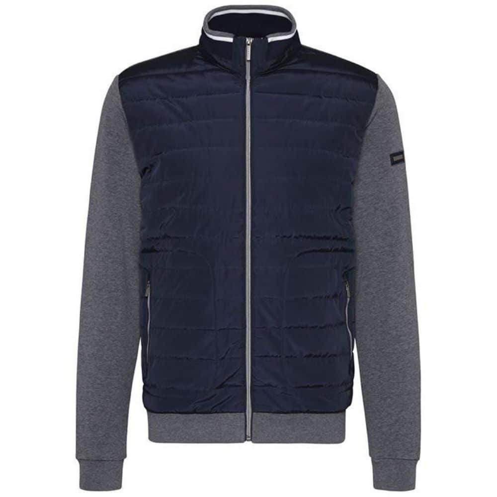 BUGATTI KNITTED Navy HYBRID JACKET | Menswear Online
