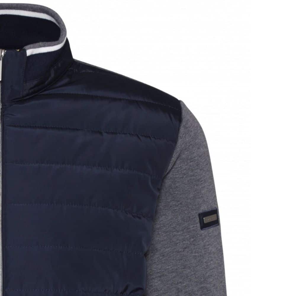 BUGATTI KNITTED Navy HYBRID JACKET | Menswear Online