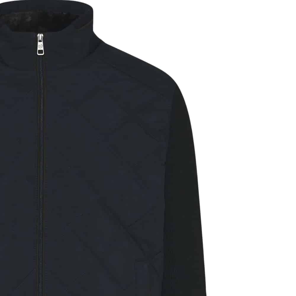 BUGATTI LARGE QUILTED FULL ZIP KNIT HYBRID | Menswear Online