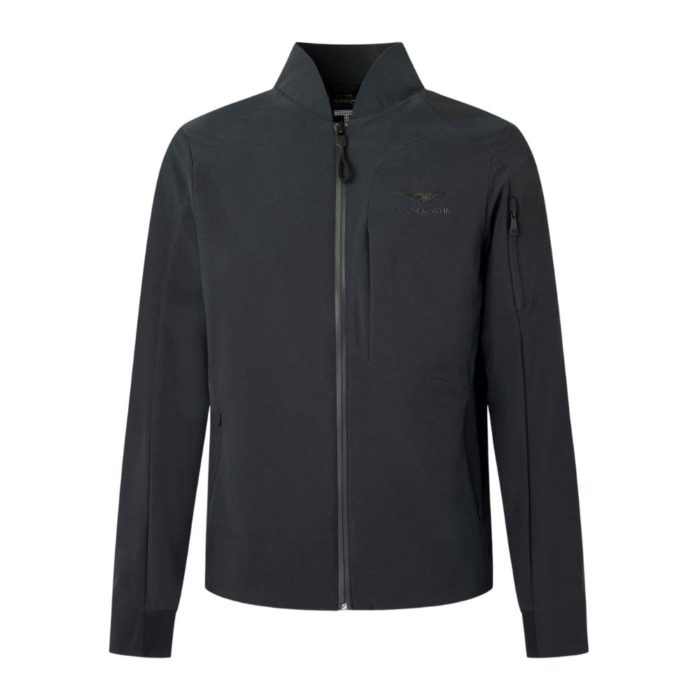Hackett Prometheus Stretch Black Bomber Jacket | Menswear Online