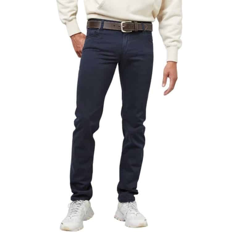 M|5 Pima Cotton Five Pocket Navy Slim Chino | Menswear Online