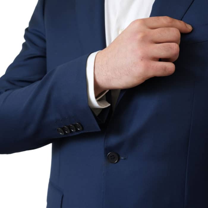 Canali Pure Wool Petrol Blue Suit | Menswear Online