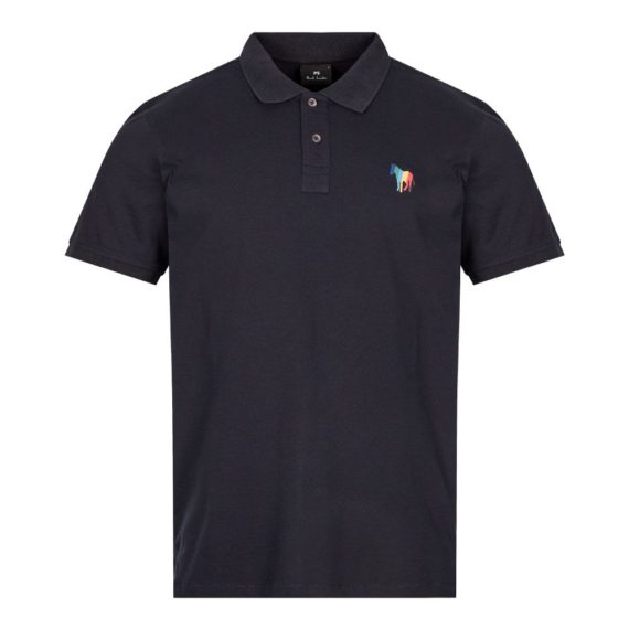 PAUL SMITH NAVY POLO SHIRT WITH ZEBRA LOGO | Menswear Online