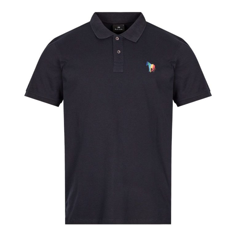 PAUL SMITH NAVY POLO SHIRT WITH ZEBRA LOGO | Menswear Online