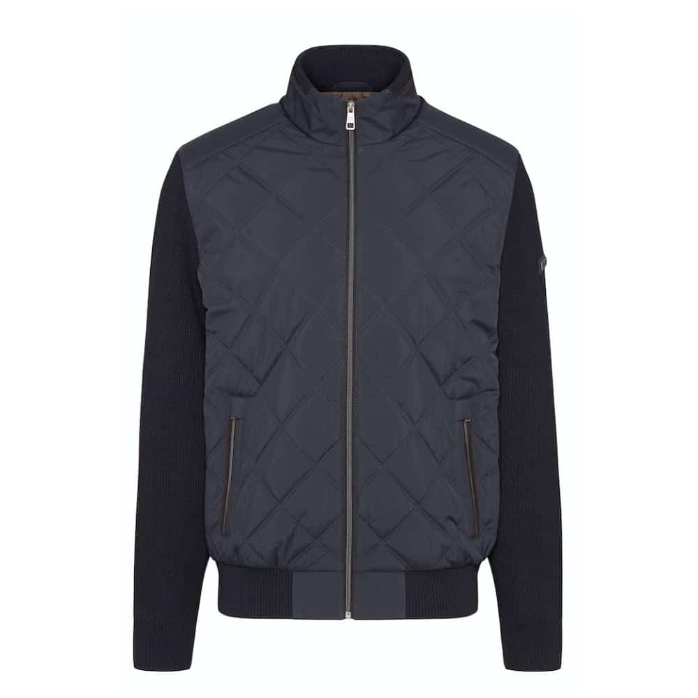 Bugatti Quilted Navy Hybrid Jacket | Menswear Online