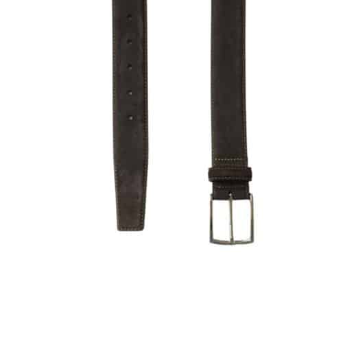 OLIMPO BROWN SUEDE LEATHER BELT | Menswear Online