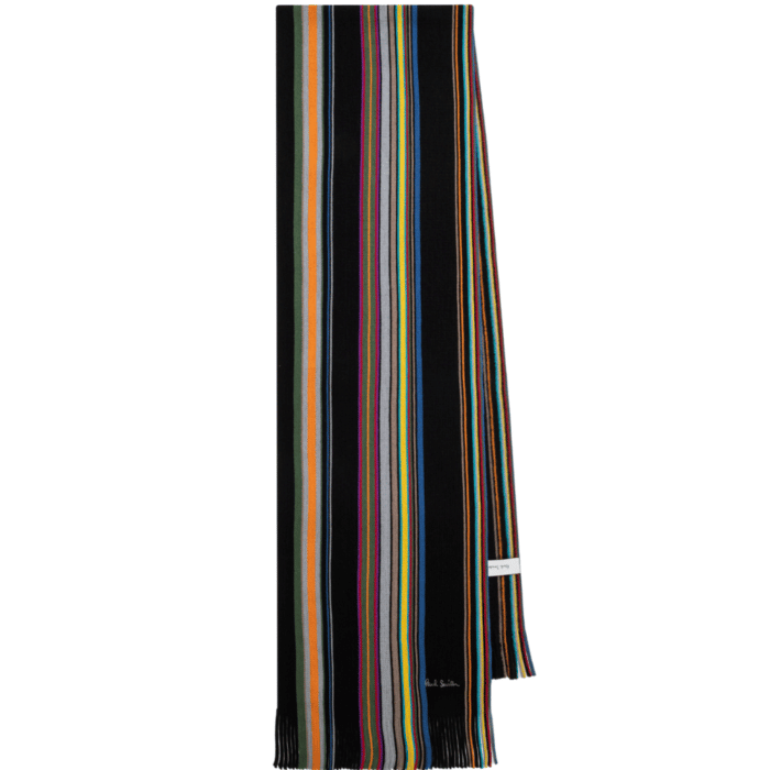 Paul Smith Signature Stripe Wool Scarf | Menswear Online
