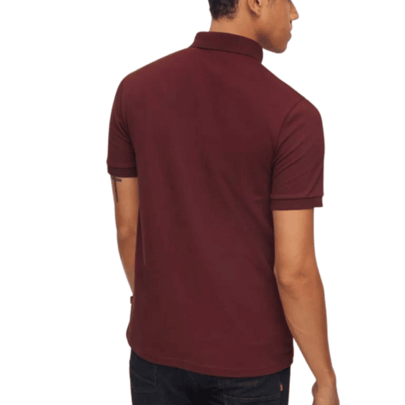 BOSS ORANGE Passenger Dark Red Polo Shirt | Menswear Online