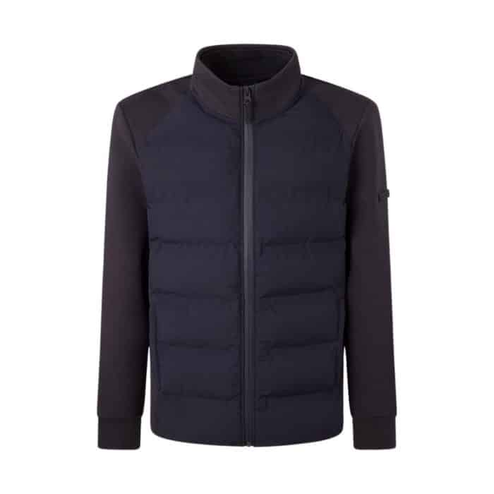 Hackett Removable Hood Navy Hybrid Jacket | Menswear Online