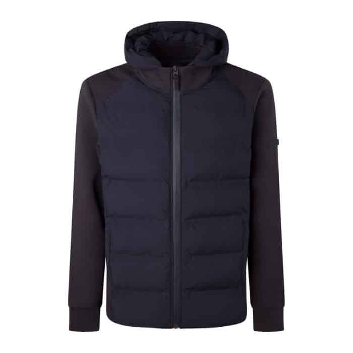 Hackett Removable Hood Navy Hybrid Jacket | Menswear Online