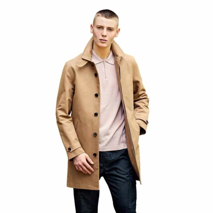 Wear London Tab Camel Mac | Menswear Online