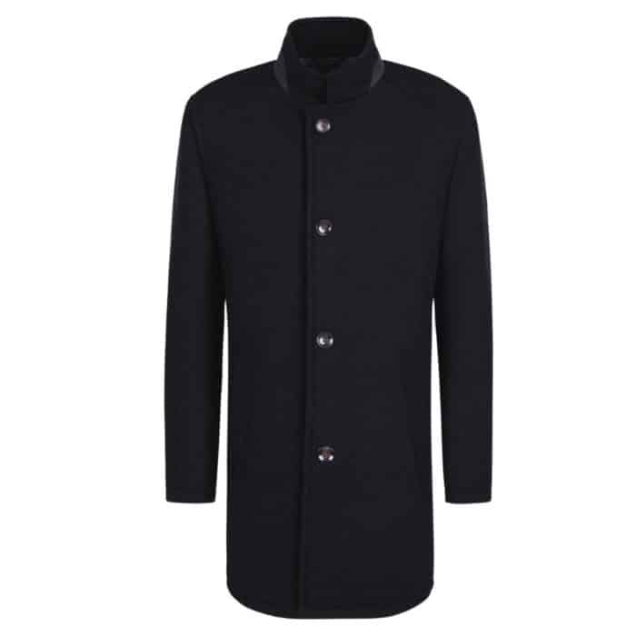 BUGATTI Speckled Wool Navy Coat | Menswear Online