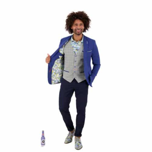A Fish Named Fred Linen Look Brazil Blue Jacket | Menswear Online