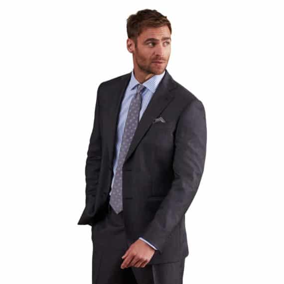 Richard James Mayfair Wilder Pindot Charcoal Suit | Menswear Online