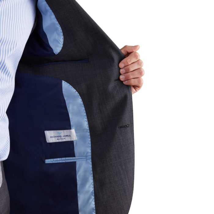Richard James Mayfair Wilder Pindot Charcoal Suit | Menswear Online
