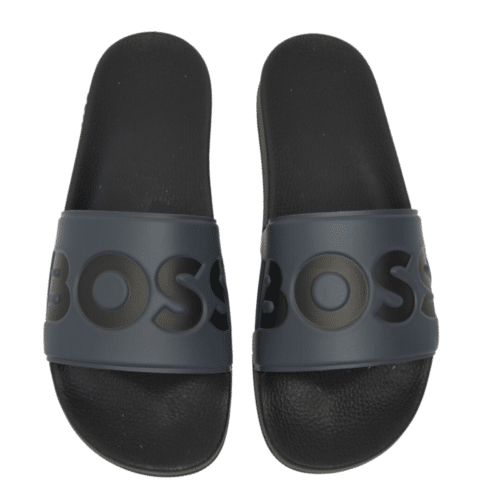 BOSS Dark Grey Aryeh Sliders | Menswear Online