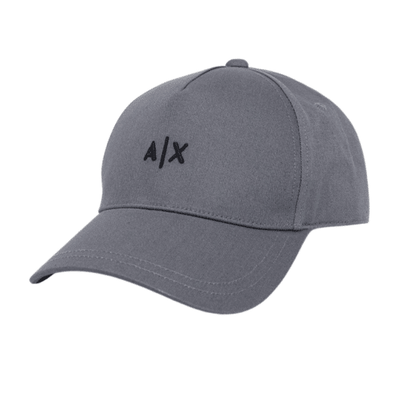 ARMANI EXCHANGE AX LOGO BASEBALL CAP IN GREY | Menswear Online