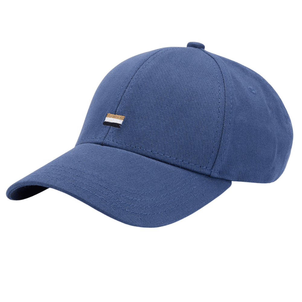 BOSS Blue ZED-Flag Embroidered Cotton-Twill Cap | Menswear Online