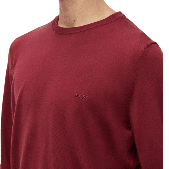 BOSS Red Logo Embroidered Jumper | Menswear Online
