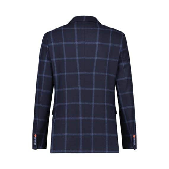 A Fish Named Fred Big Check Navy Jacket | Menswear Online