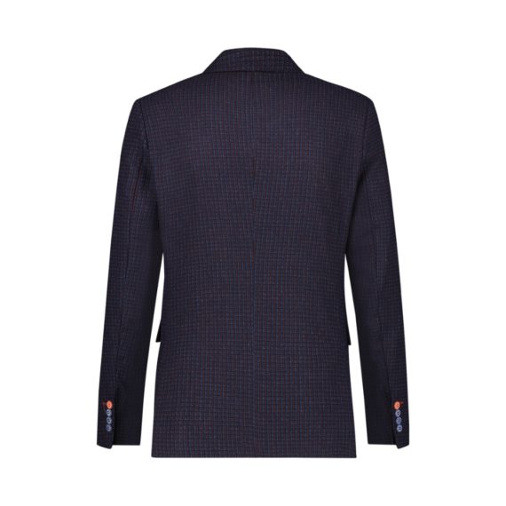 A Fish Named Fred Small Check Navy Jacket | Menswear Online