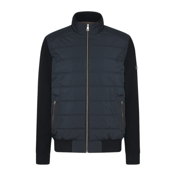 BUGATTI Full Zip Through Quilted Navy Hybrid | Menswear Online