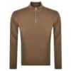 BOSS Brown Half Zip | Menswear Online