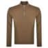 BOSS Brown Half Zip | Menswear Online